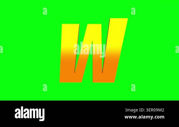 Animated alphabet letters on a green screen background Stock Video ...