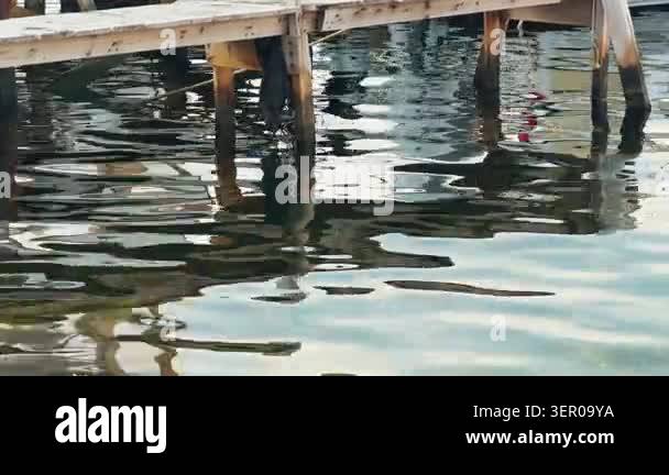 A beautiful high angle shot of calm sea water surface featuring vibrant ...