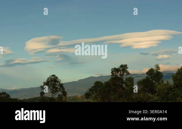 Early morning clouds formation moving towards the western, crossing the ...