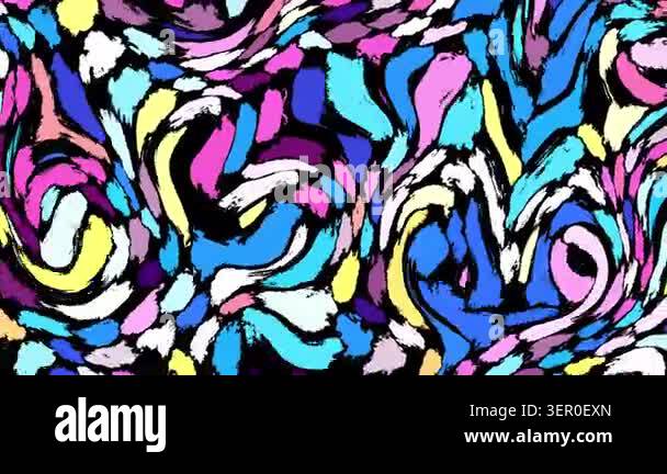 Abstract marbled acrylic paint ink painted waves painting texture ...