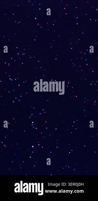 Red white and blue particles of light on a dark blue background Stock ...
