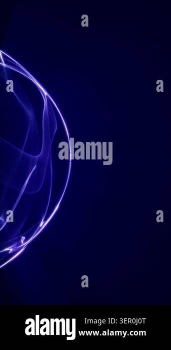 Blue digital sphere on a dark background, glowing particle Stock Video ...