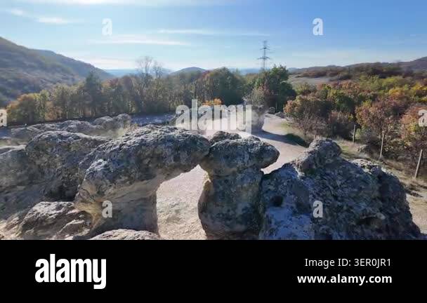 Landscape with Rock formation The Stone Mushrooms near Beli plast ...