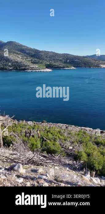Amazing Landscape of coastline of Thassos island, East Macedonia and ...