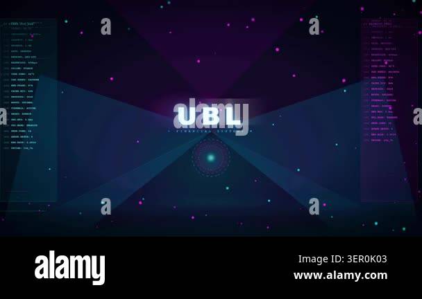 Futuristic Digital Interface with Glowing Data Streams and Abstract ...