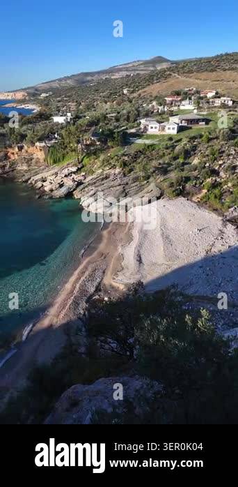 Amazing Landscape of coastline of Thassos island, East Macedonia and ...