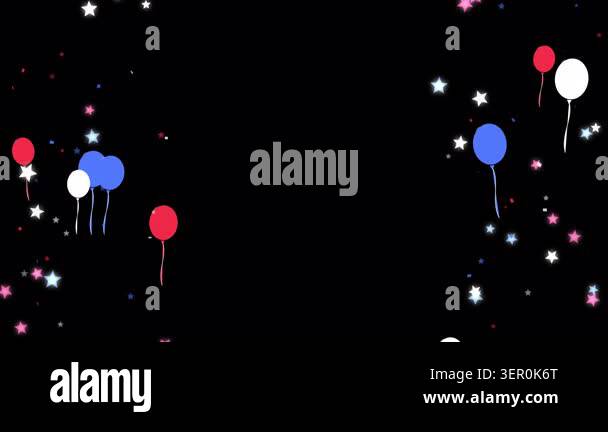 American colored balloons for July 4th Independence Day alpha ...
