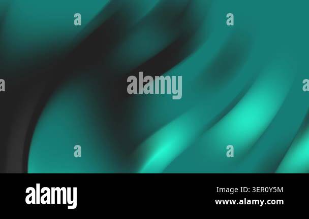 Abstract flowing waves of teal and dark grey colors create a smooth ...