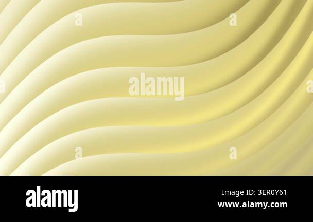 Abstract background with flowing yellow waves and soft shadows ...