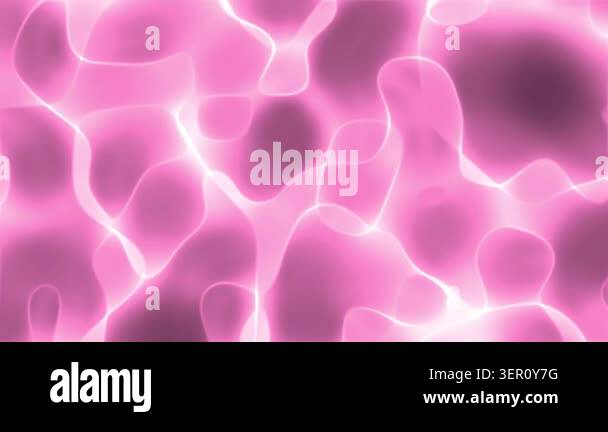 Abstract pink fluid motion with glowing white highlights, creating a ...