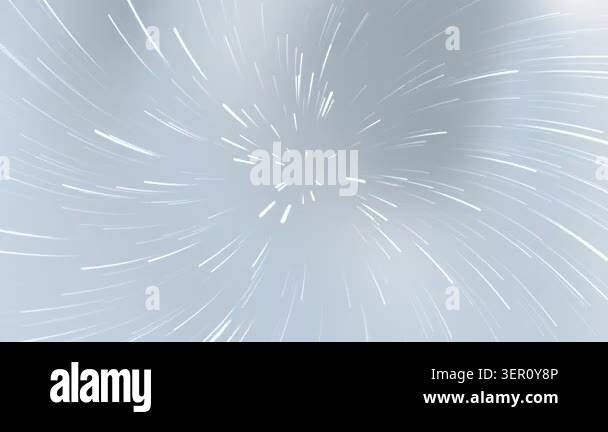 Abstract motion graphics with white light streaks swirling inwards ...