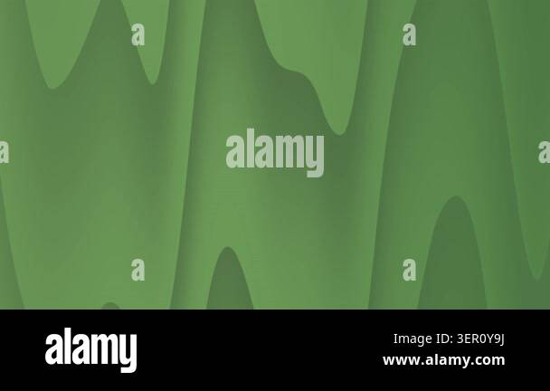 Abstract green wavy background with smooth flowing shapes and soft ...