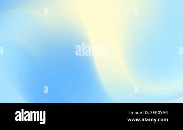 Soft, flowing abstract background with gentle waves of blue and yellow ...