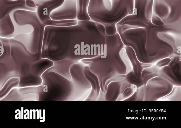 Abstract flowing liquid with glowing white lines and dark brown ...