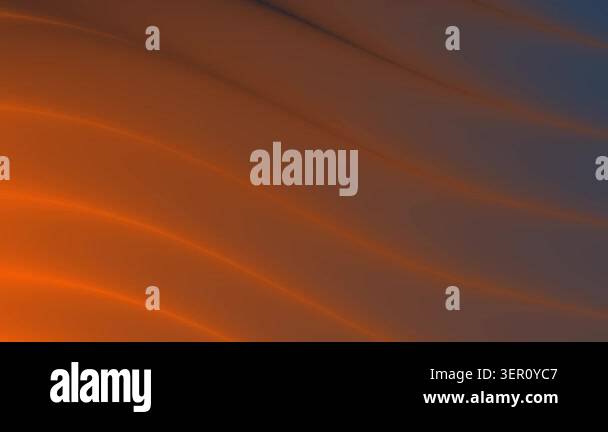 Abstract background with flowing orange and blue waves and glowing ...