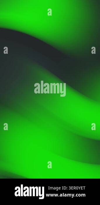 Abstract flowing green and dark background with smooth, wavy shapes and ...