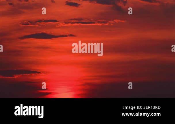 The morning time passes and the sun is rising from the clouds ...