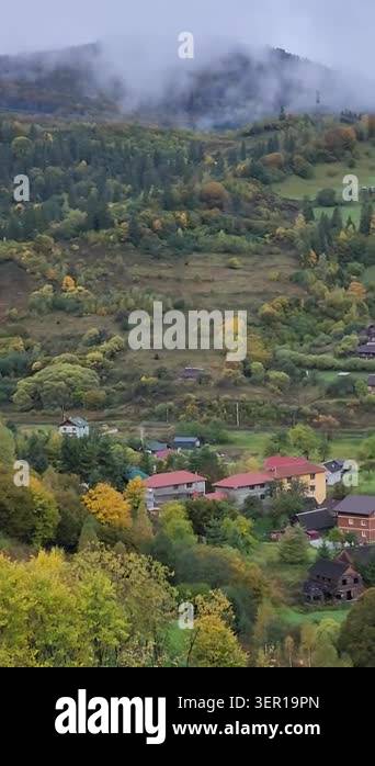 beautiful autumn landscape in the carpathian mountains Stock Video ...