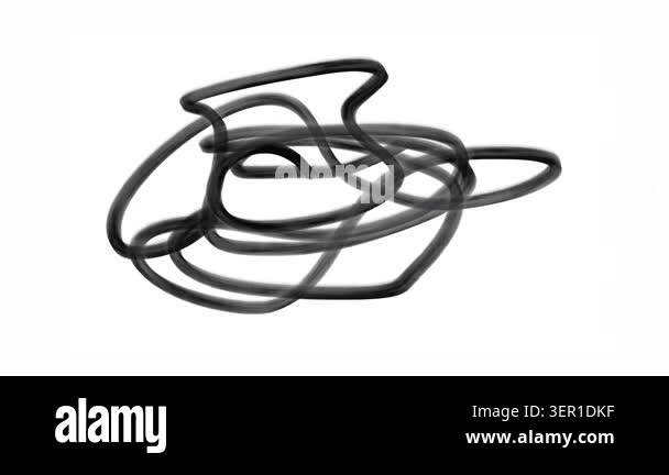 Hand drawn animated random scribble doodle black marker on white ...