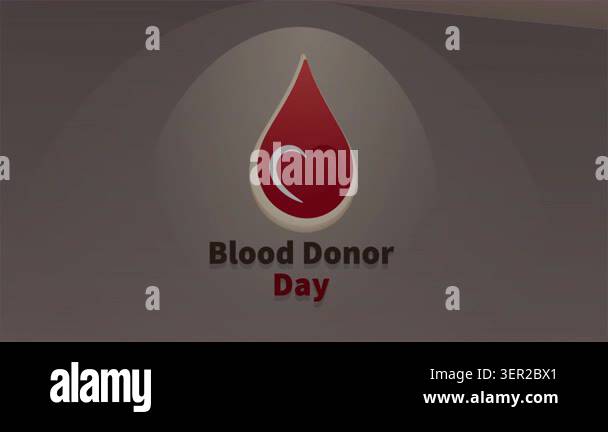 Blood donor day logo wall, art video illustration Stock Video Footage ...