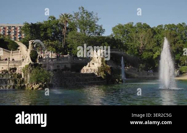 Barcelona, Spain, 20 May 2026: Ciutadella Park fountain and monumental ...