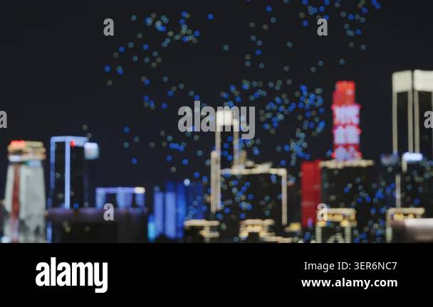 CHONGQING, CHINA - 28 MAY 2026: the amazing drone light show over the ...