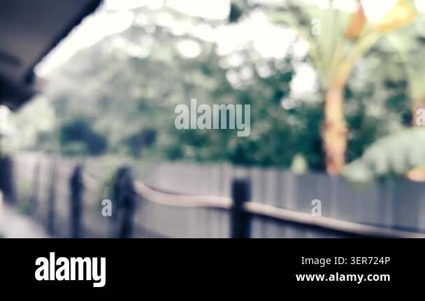 Blurred rain is falling on the fence, Chiangai Thailand Stock Video ...