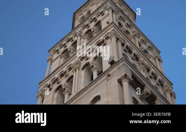 Diocletian's Palace bell tower in Split Stock Video Footage - Alamy