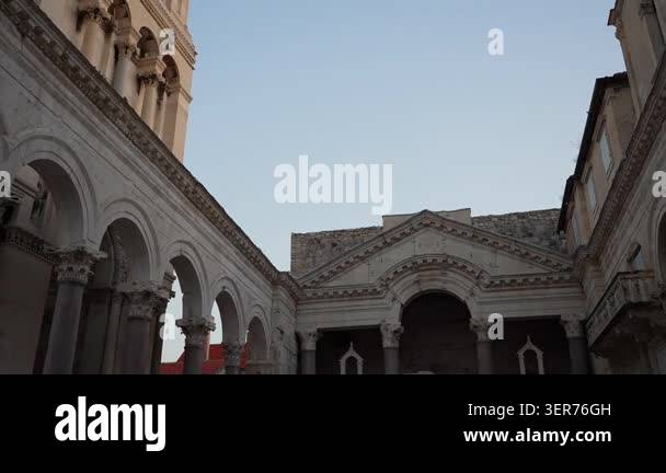 Diocletian's Palace bell tower in Split Stock Video Footage - Alamy
