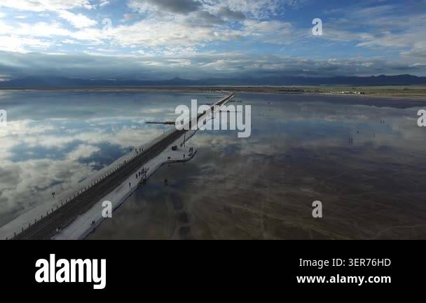 China Qinghai Chaka Salt Lake Sunset Scenic Area Aerial Photography ...