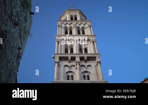 Diocletian's Palace bell tower in Split Stock Video Footage - Alamy