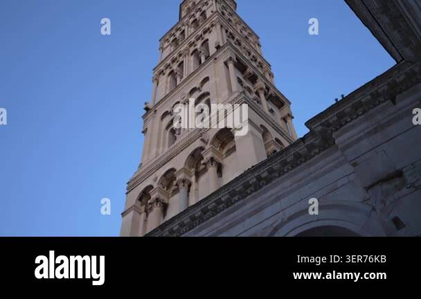 Diocletian's Palace bell tower in Split Stock Video Footage - Alamy