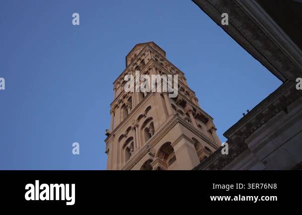 Diocletian's Palace bell tower in Split Stock Video Footage - Alamy