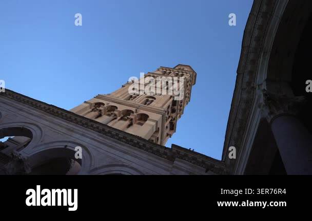 Diocletian's Palace bell tower in Split Stock Video Footage - Alamy