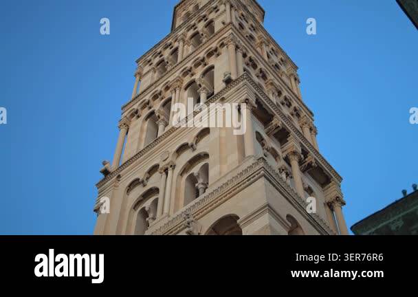 Diocletian's Palace bell tower in Split Stock Video Footage - Alamy