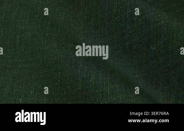 Deep Forest Green Linen Fabric draping in rich emerald waves of premium ...