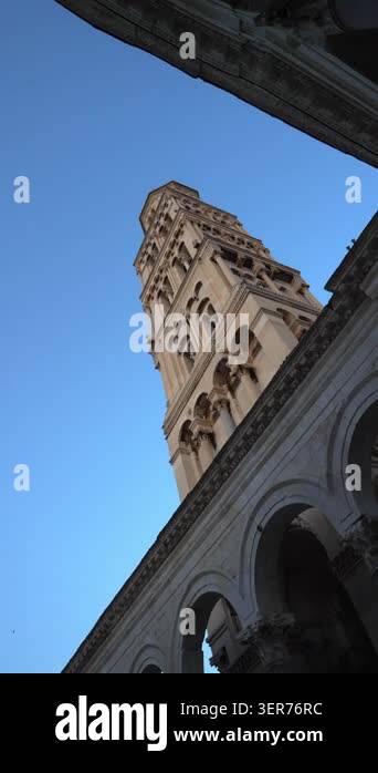 Diocletian's Palace bell tower in Split Stock Video Footage - Alamy