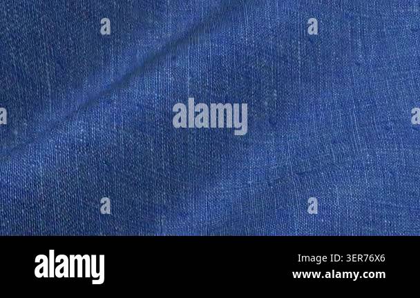 Chambray Blue Italian Linen Fabric flowing in elegant muted waves of ...