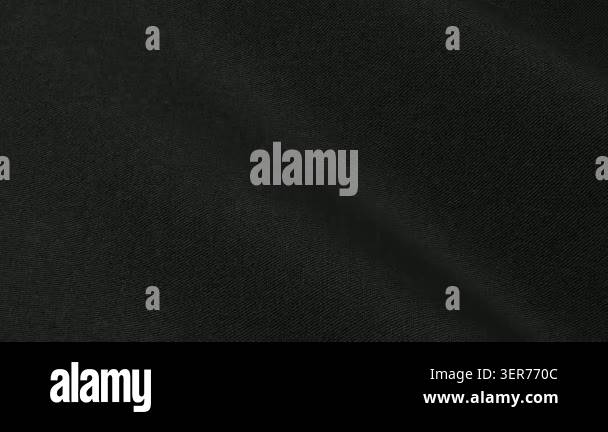 Premium Black Chino Cotton Fabric moving in smooth matte waves of twill ...