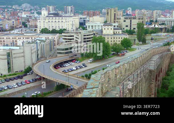 Skopje, North Macedonia, June 3, 2026. The panoramic view of the city ...