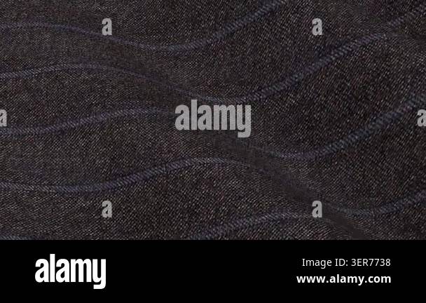 Italian Charcoal Pinstripe Wool Twill Fabric flowing in classic waves ...