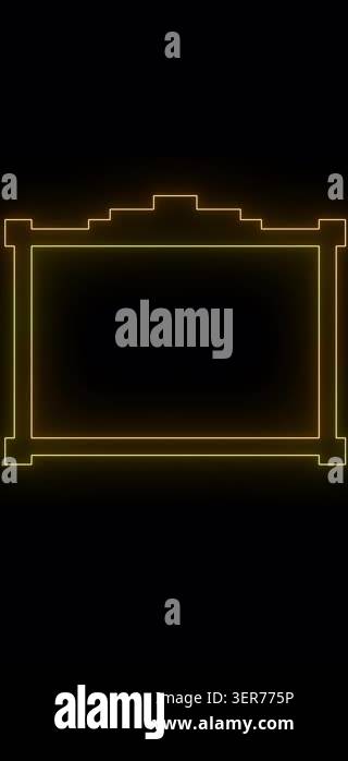 Digital Battery Charge Indicator Vertical Animation, Neon Power Status ...