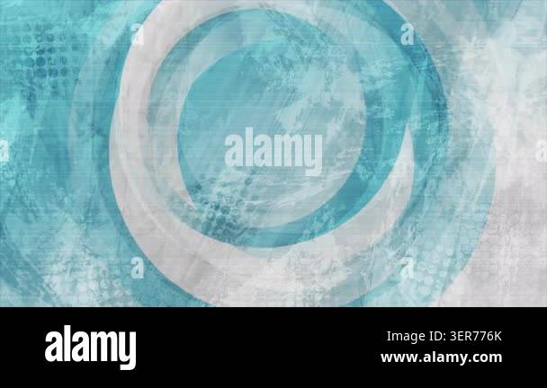 Blue and grey grunge circles abstract motion design. Geometric tech ...