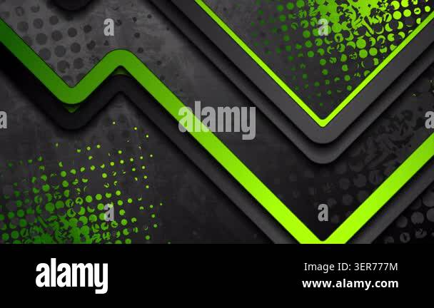Black and green contrast stripes abstract corporate grunge background ...