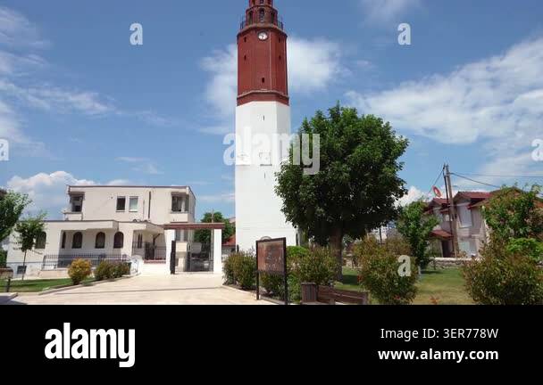 Skopje, North Macedonia, June 3, 2026 panoramic view of the the clock ...