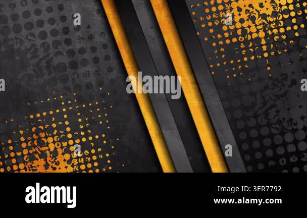 Black and orange contrast stripes abstract corporate grunge background ...