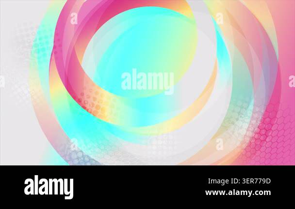 Holographic circles geometric abstract tech grunge background. Seamless ...