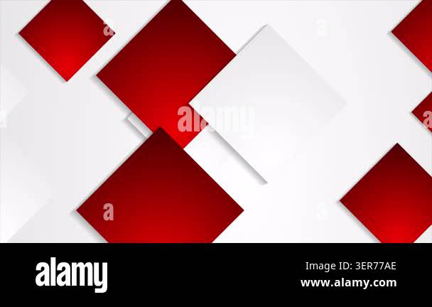 Red and grey squares abstract geometric hi-tech background. Seamless ...
