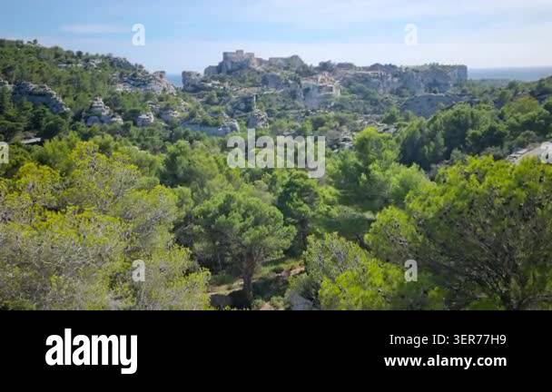 Castle in the Beaux de Provence, South of France Stock Video Footage ...
