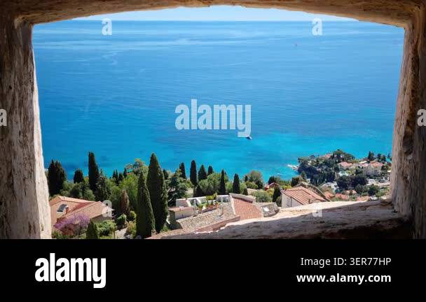 View of Robebrune Cap Martin, French Riviera Stock Video Footage - Alamy